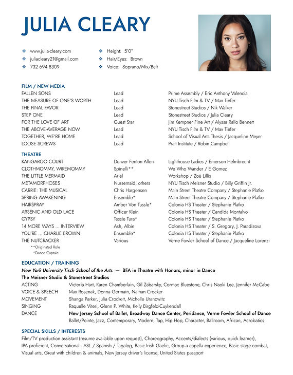 Resume | Julia Cleary